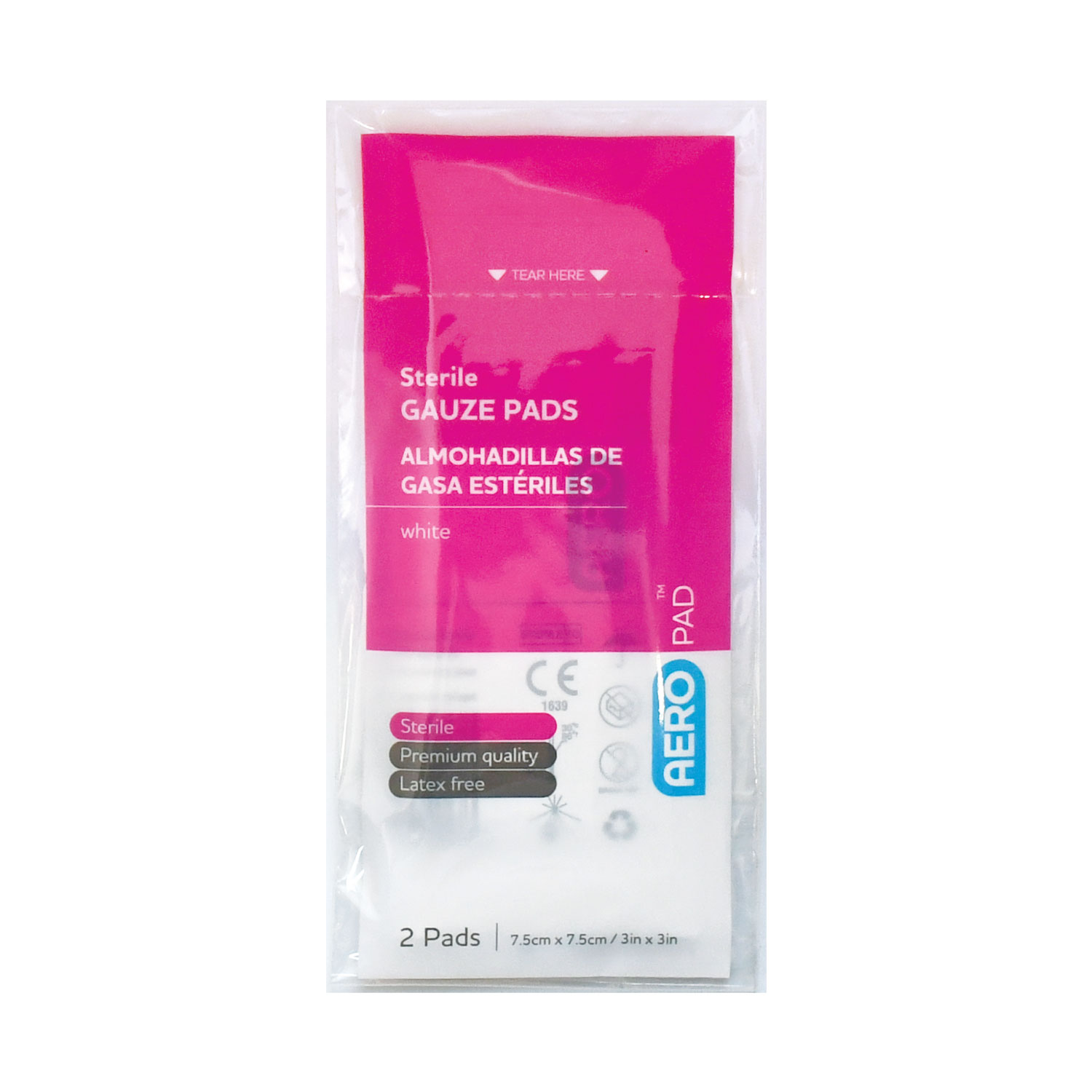 AeroPad™ Gauze Pads 3in x 3in (2pk) #SSAPG75S2 | Aero Healthcare