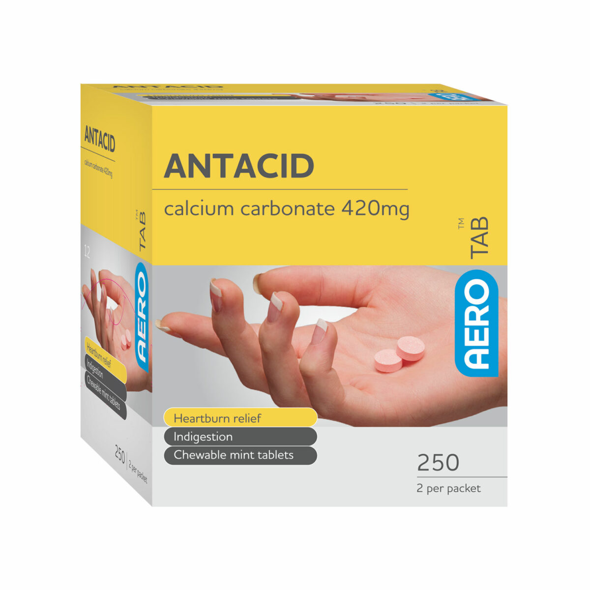 AeroTab™ Antacid Tablets 250/box #ATAN250 | Aero Healthcare
