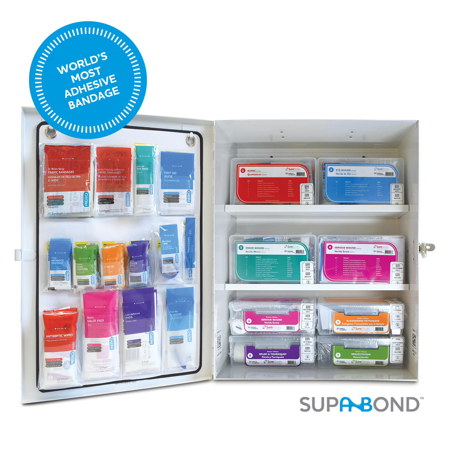 SureScan™ Large First Aid Industrial Cabinet #SSCRUS | Aero Healthcare